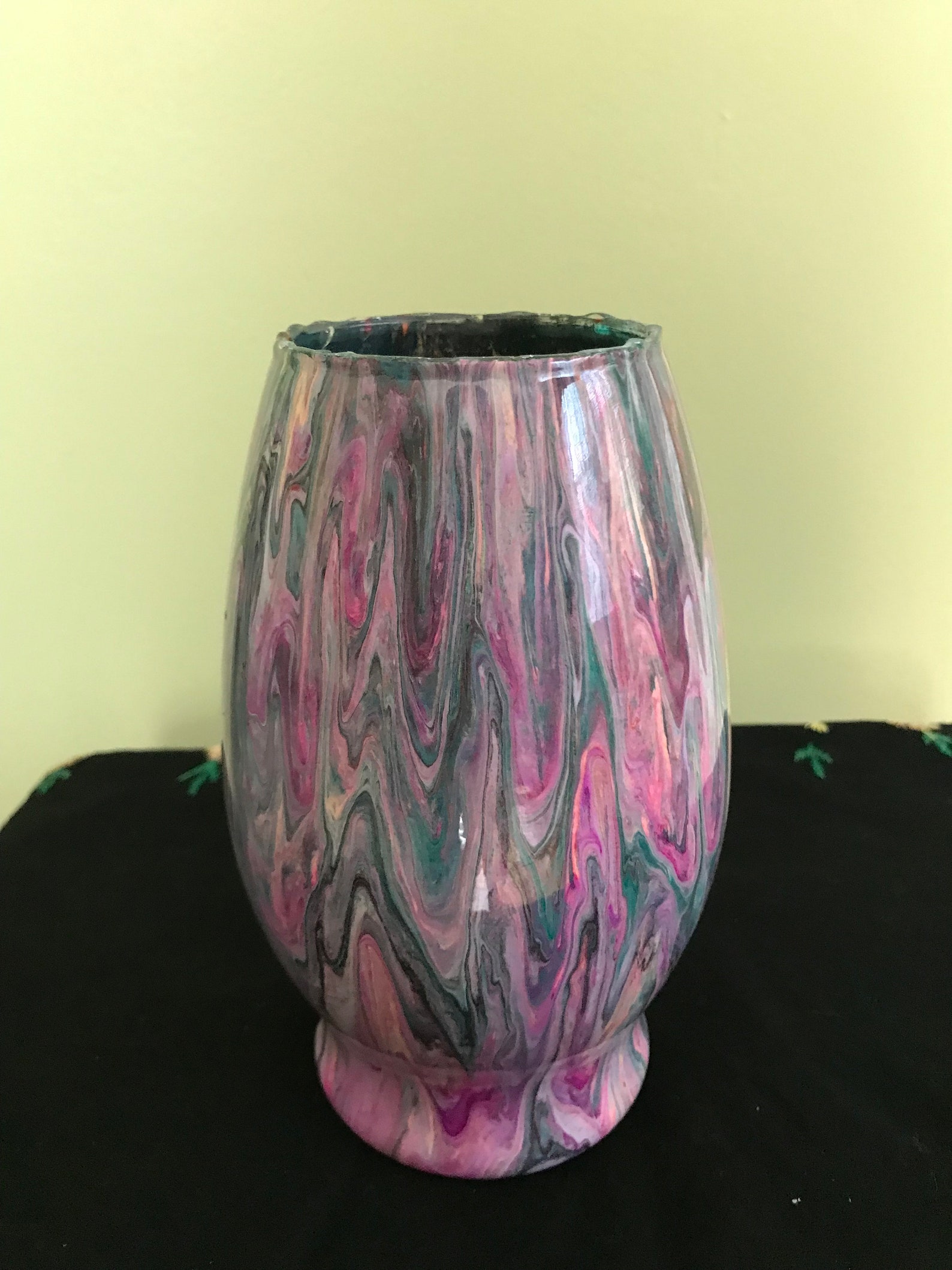Acrylic Flow Vase With Epoxy Resin-glass and Resin Vase - Etsy