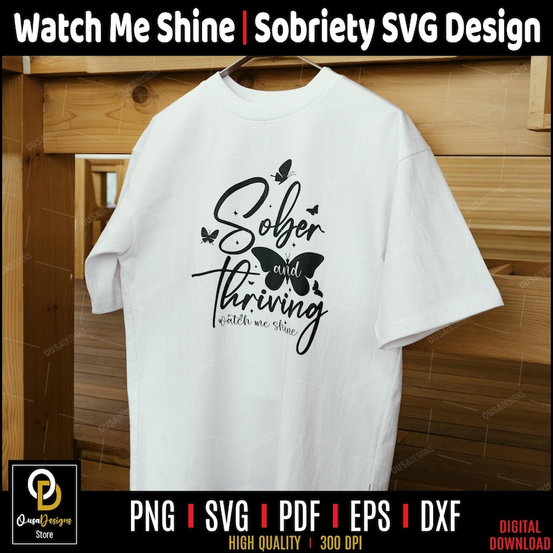 Sobriety & Recovery SVG: Sober and Thriving Quote (digital Download) - Etsy