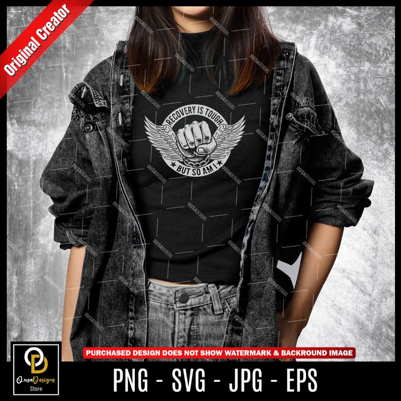 Recovery is Tough SVG: Inspirational Sobriety Design (digital Download ...