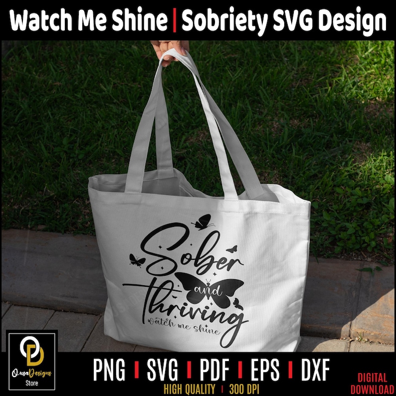Sobriety & Recovery SVG: Sober and Thriving Quote (digital Download) - Etsy