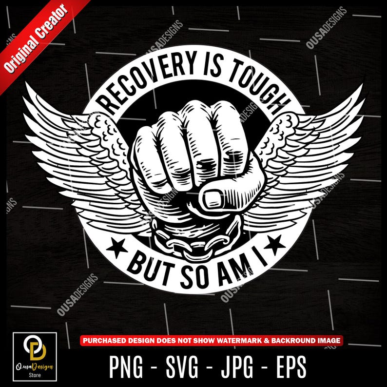 Recovery is Tough SVG: Inspirational Sobriety Design (digital Download ...
