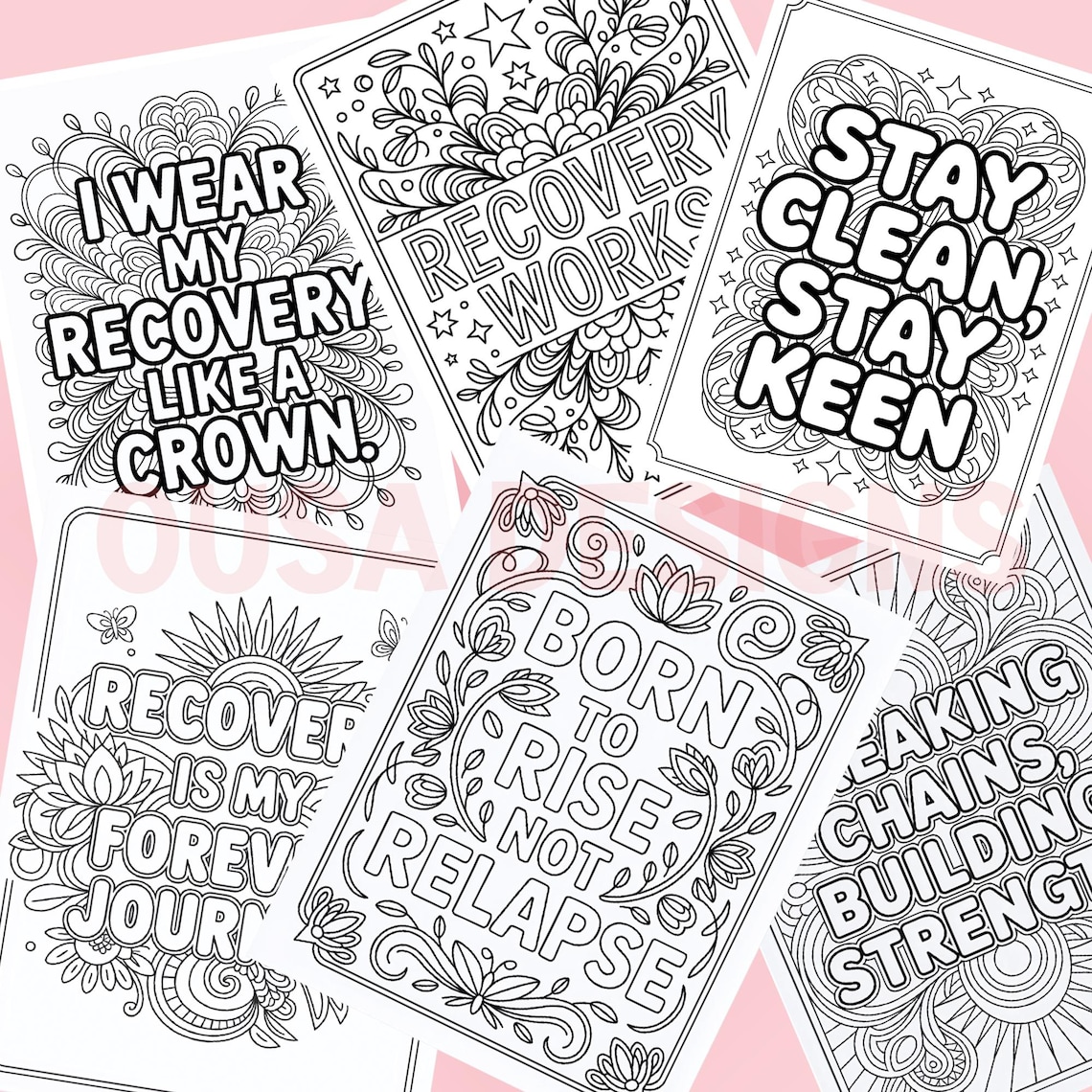 Recovery Coloring Pages V2 : 26 Motivational Recovery and Sobriety ...