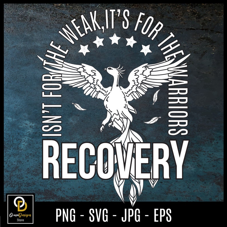 Recovery Warrior Phoenix Svg: Inspirational Mental Health Design ...