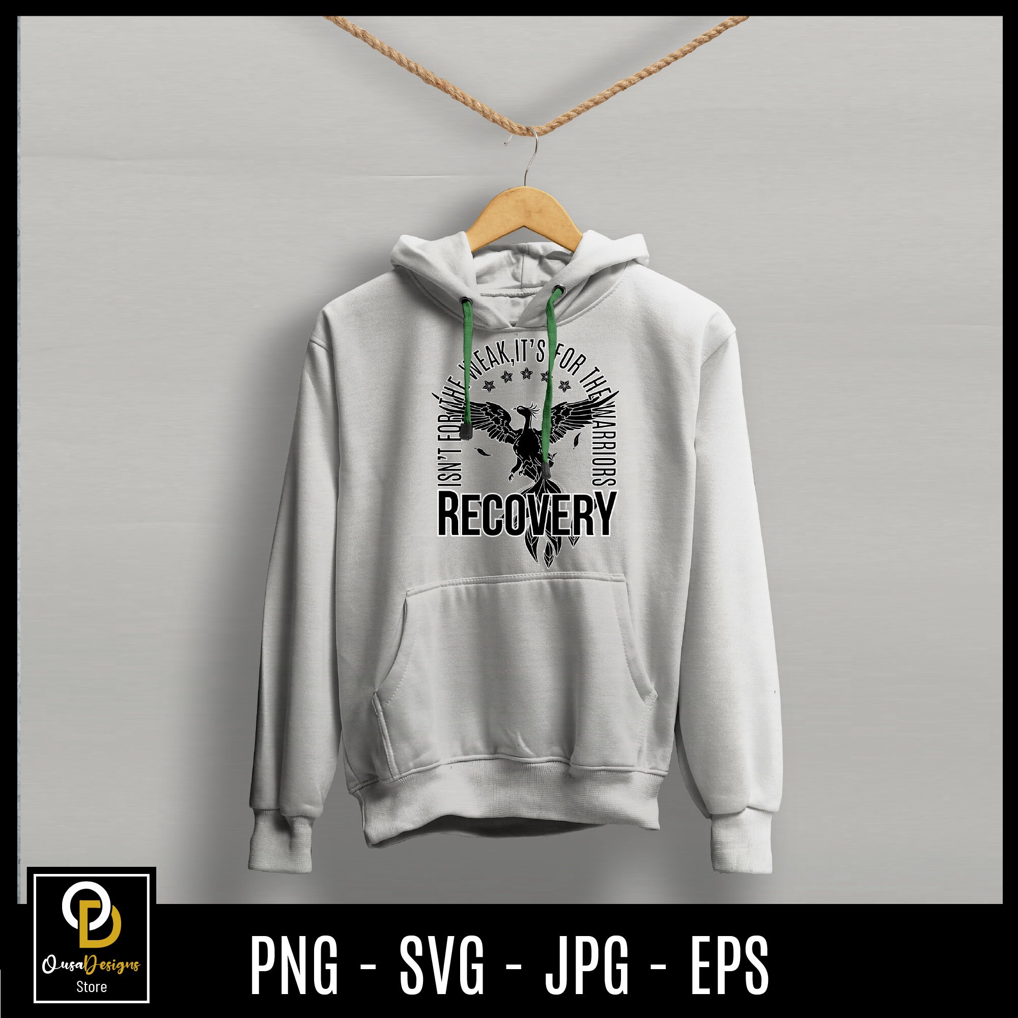 Recovery Warrior Phoenix Svg: Inspirational Mental Health Design ...