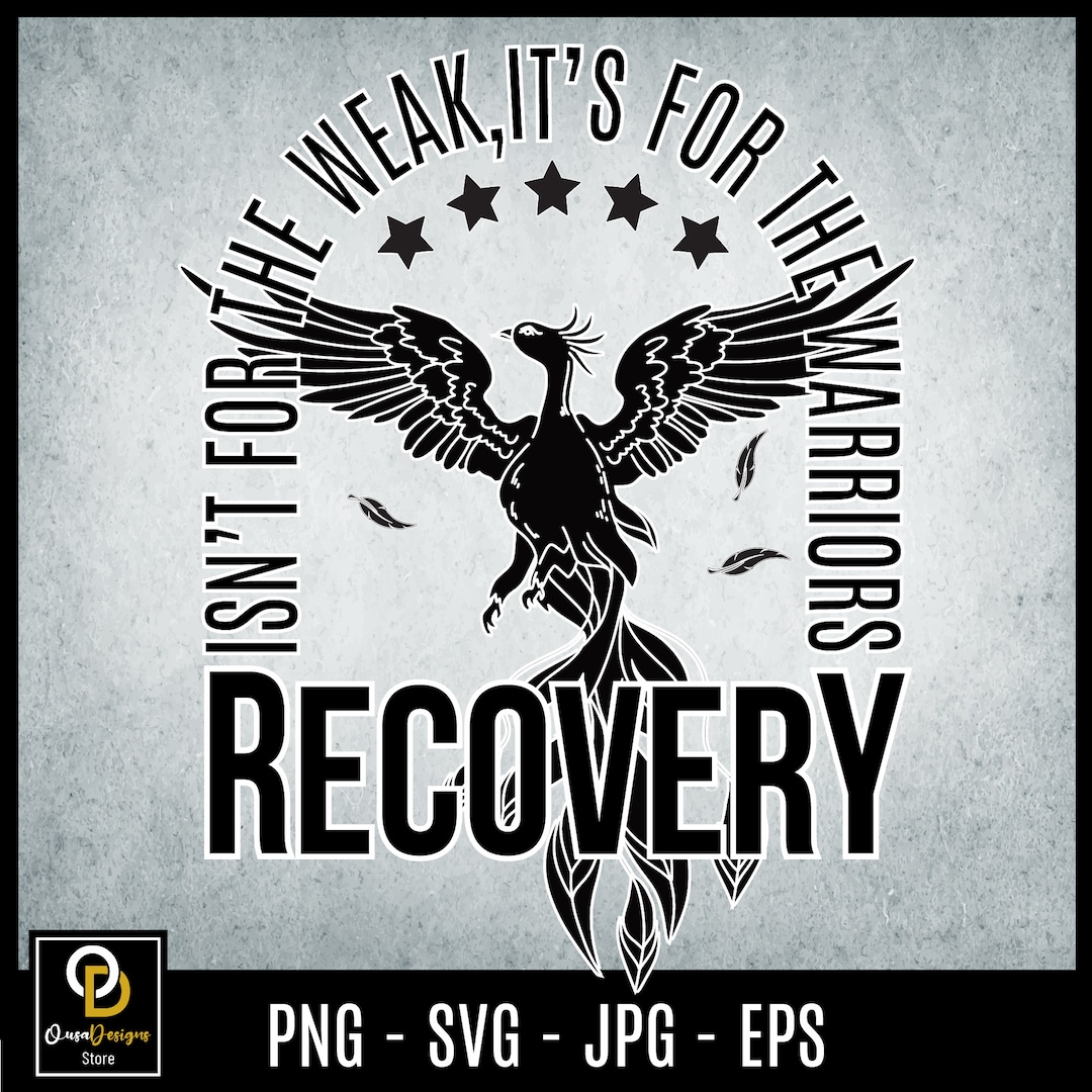 Recovery Warrior Phoenix Svg: Inspirational Mental Health Design ...