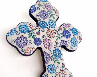 Ceramic Mexican Cross - Etsy