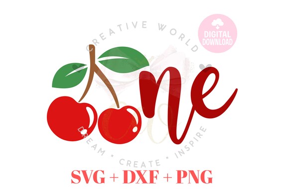 Cherry One Birthday Svg Cherry One Svg First Birthday Svg | Etsy
