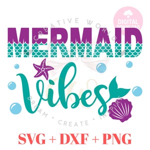 Mermaid Vibes SVG Mermaid Vibes Mermaid SVG Mermaid Birthday SVG ...