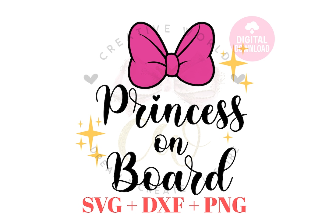 Princess on Board Svg | Princess on Board | Car Decal Svg | Car Decal ...