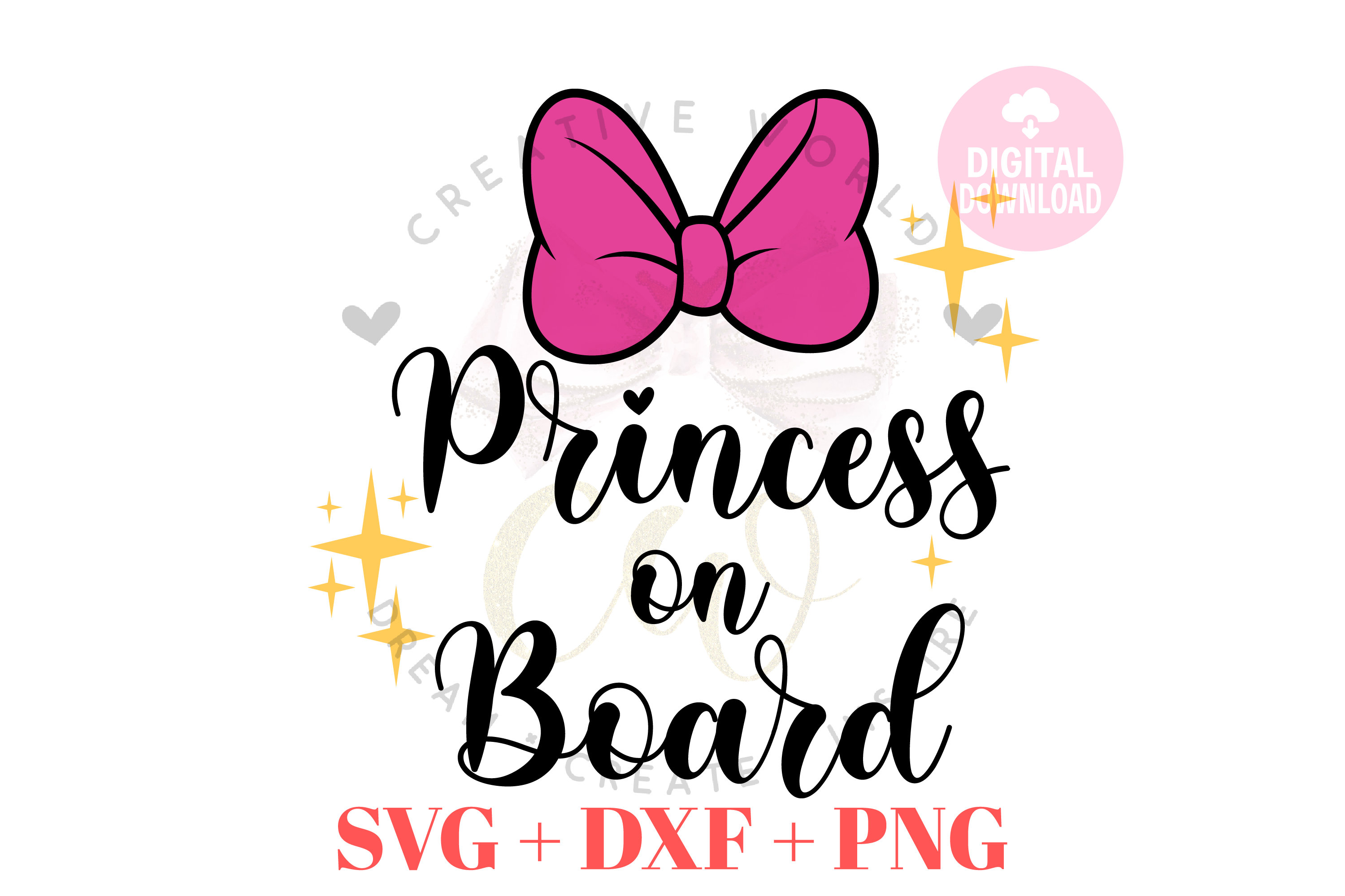 Princess On Board svg / Princess On Board / Car Decal svg / - Etsy México