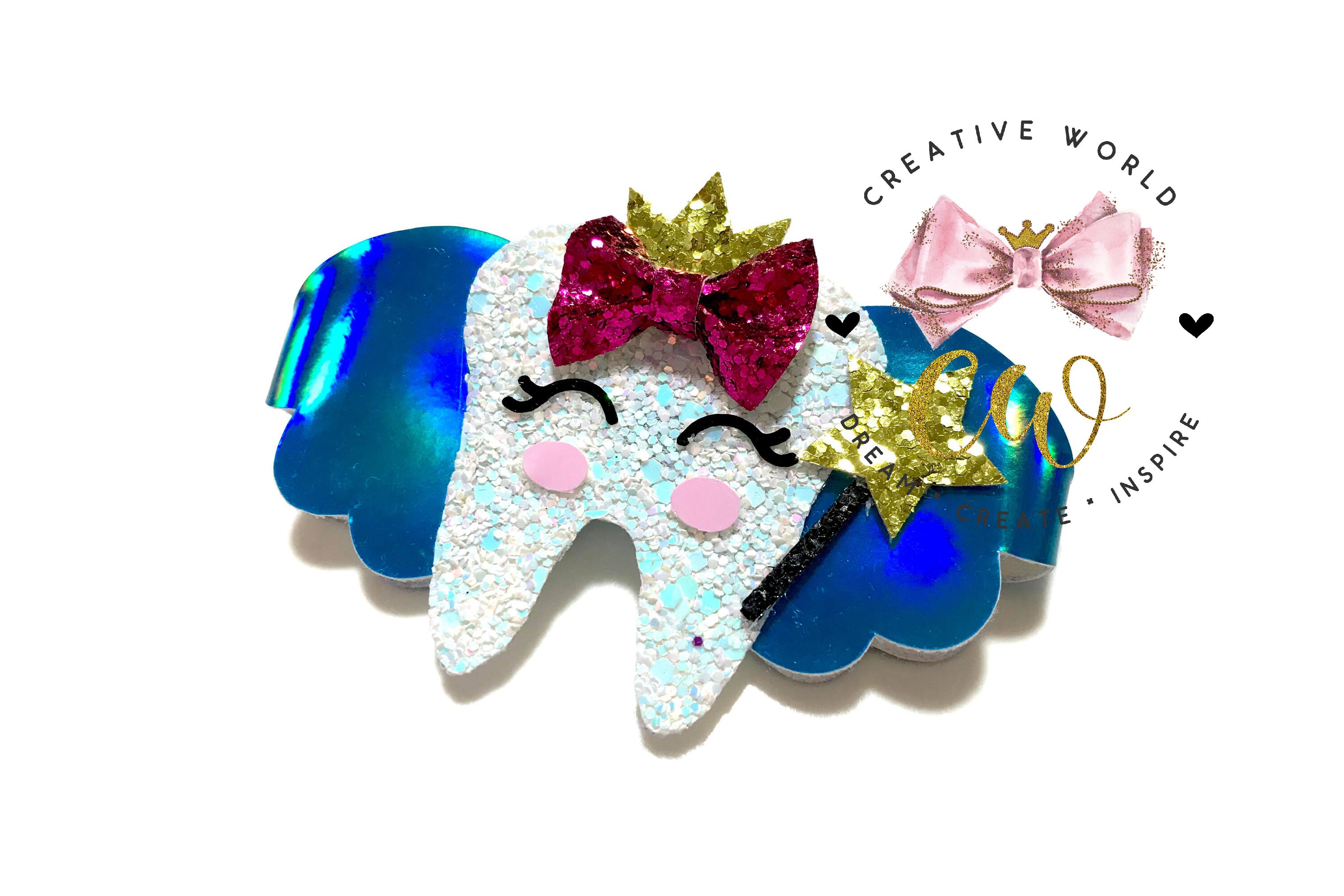 New Cute Tooth Fairies Hair Bow Digital Template | Tooth Fairly Hair ...