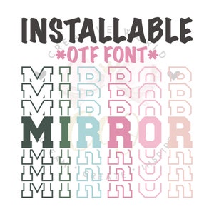 Mirror Sports Font | Stacked Sports Font | Mirror Alphabet Font ...