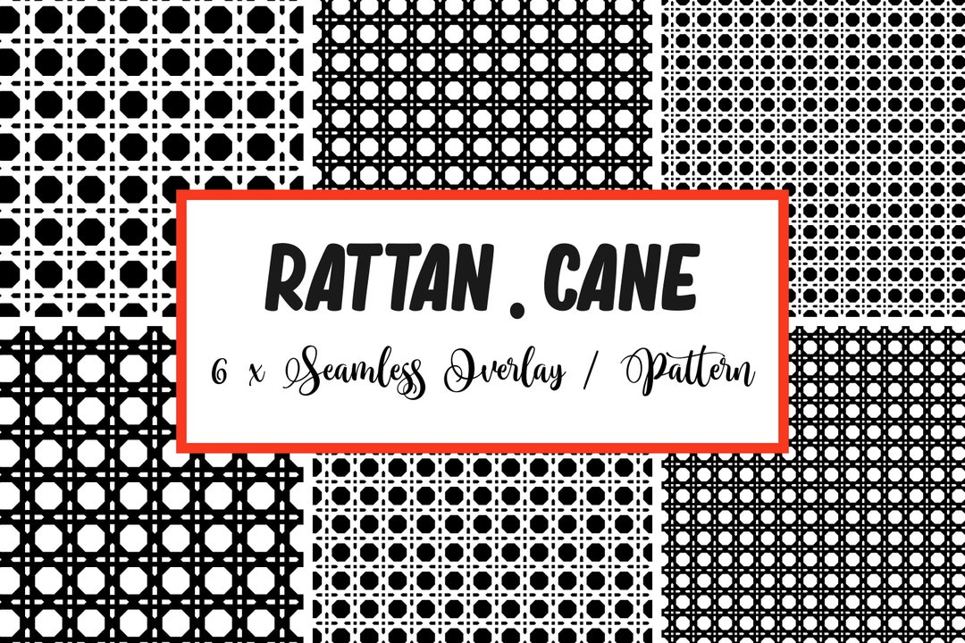 Rattan Cane Seamless Pattern SVG | Rattan Seamless Overlay | 6 X Rattan ...