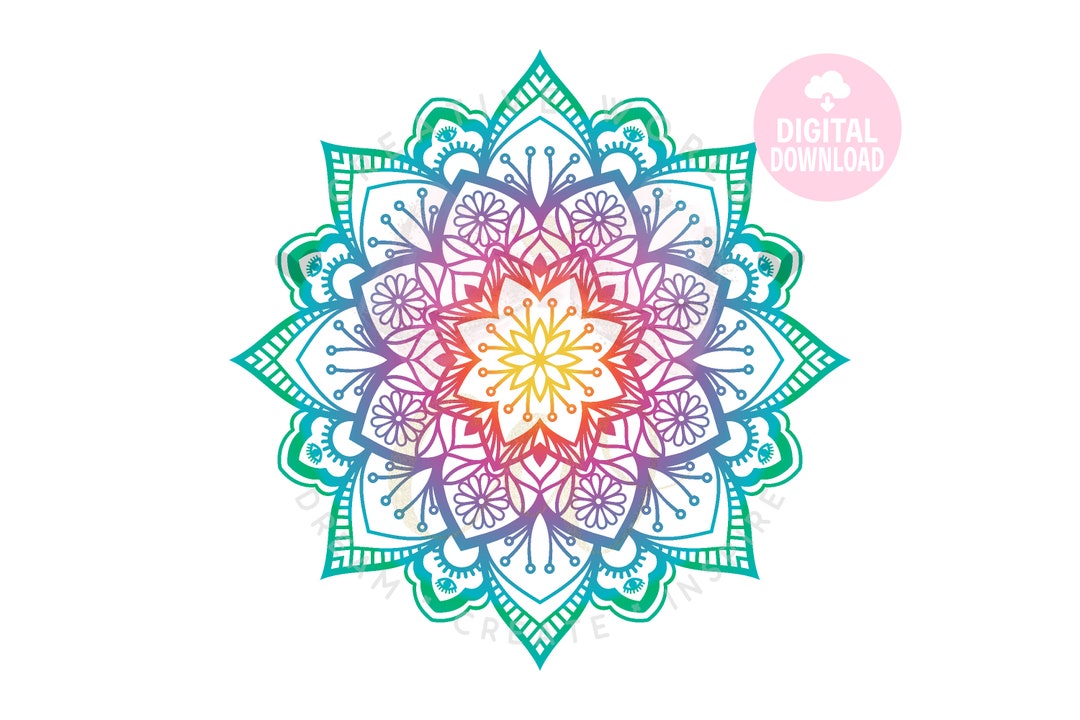 Mandala SVG Ombre Svg Boho SVG Instant Download - Etsy