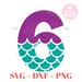 My 6th Birthday Mermaid SVG Mermaid SVG Mermaid Birthday SVG Mermaid ...