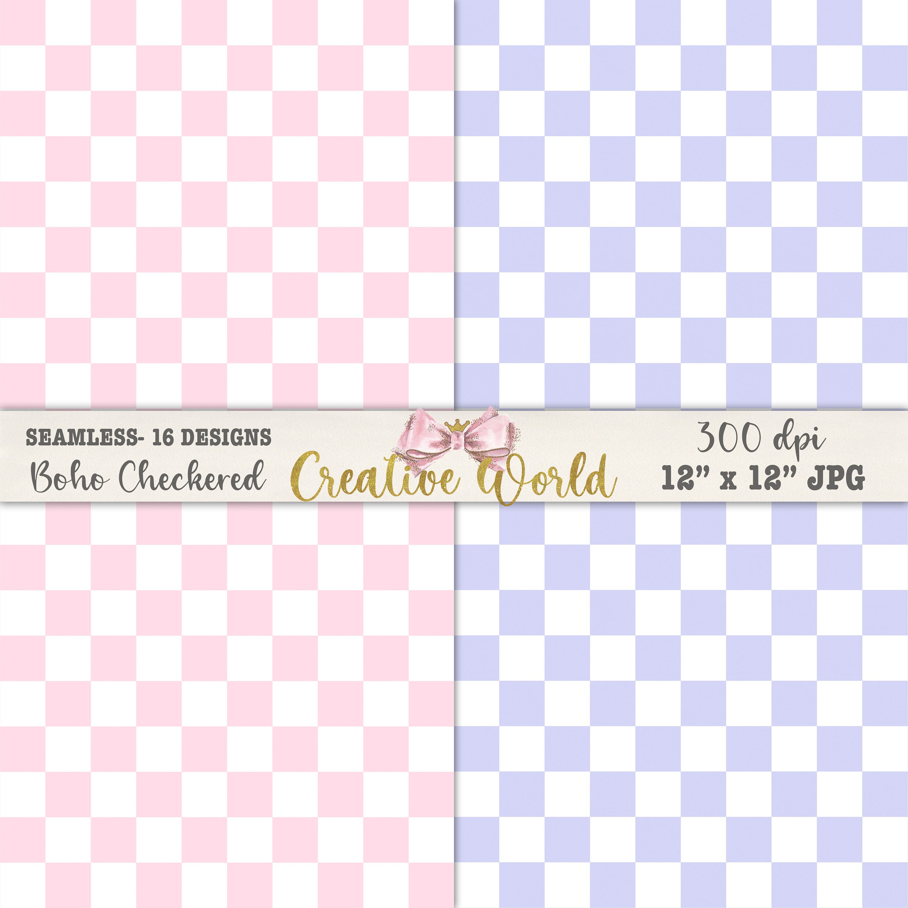 Boho Checkered Boho Pastel Color Digital Paper 300 Dpi - Etsy