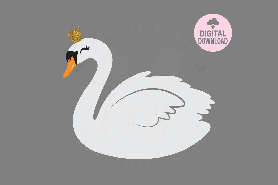 Cute Swan Svg | Swan Svg | Beautiful Swan Svg | Swan | Princess Swan ...