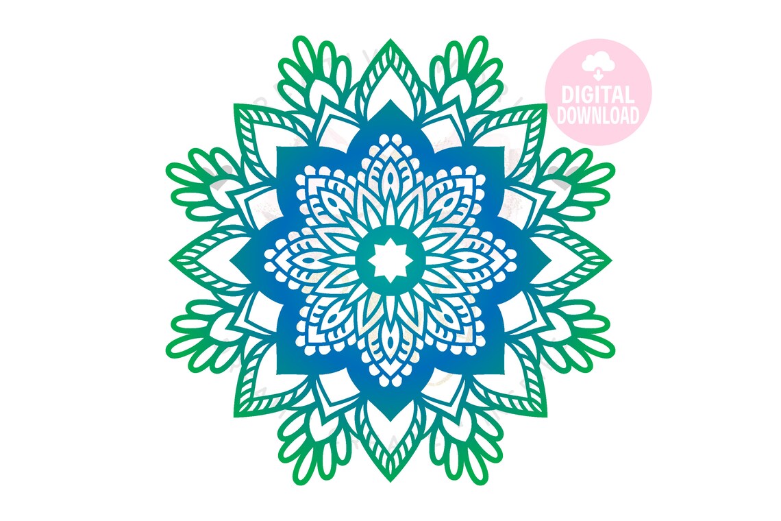Mandala SVG Ombre Svg Boho Svg Instant Download - Etsy