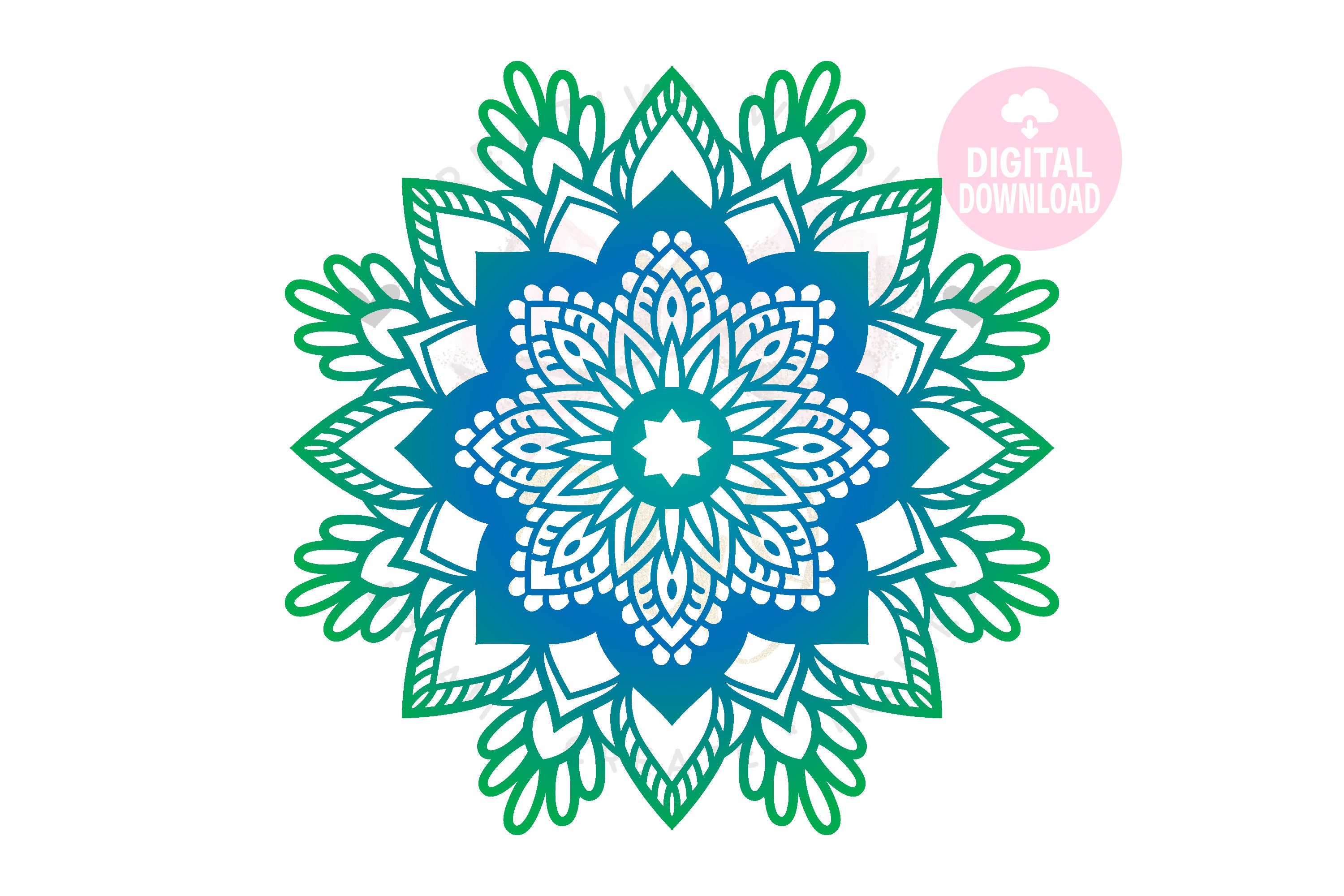 Mandala SVG Ombre Svg Boho Svg Instant Download - Etsy