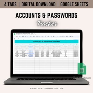Ultimate Accounts and Passwords Tracker Password Manager Personal ...