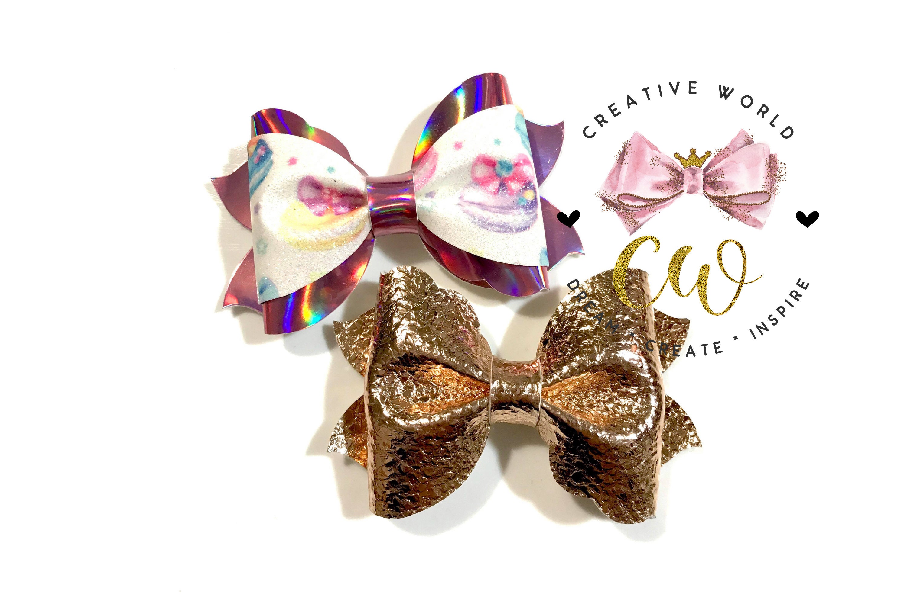 2 in 1 Trendy Scallop Pinch Bow Digital Template | Scallop Pinch Bow ...