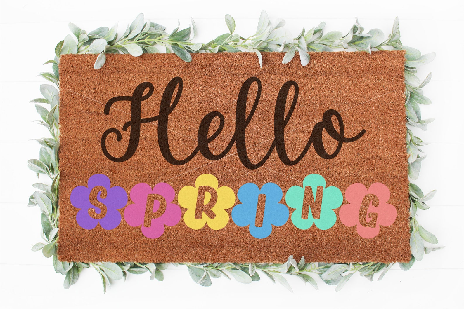 Hello Spring Doormat Svg Hello Svg Doormat Svg Welcome | Etsy
