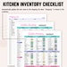 Comprehensive Kitchen Inventory Checklist Spreadsheet | Google Sheets ...