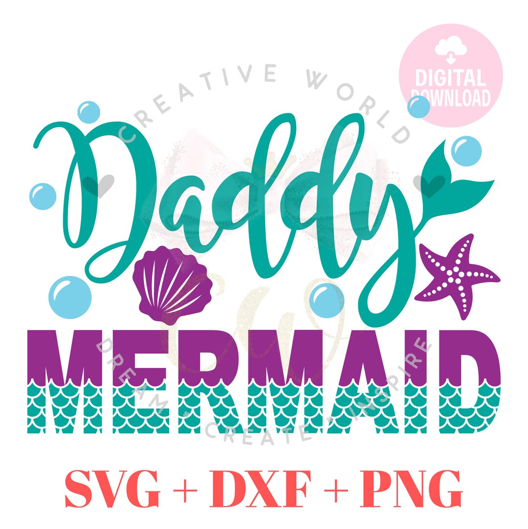 Daddy Mermaid SVG | Daddy Mermaid | Mermaid SVG | Daddy Mermaid ...