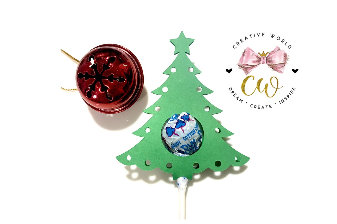 Christmas Tree Lollipop Holder Template Christmas Lollipop - Etsy