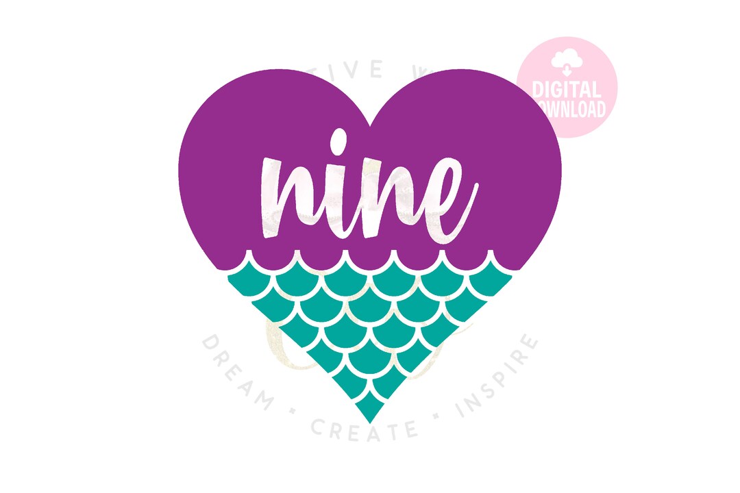 My 9th Birthday Mermaid SVG Mermaid SVG Mermaid Birthday - Etsy