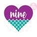 My 9th Birthday Mermaid SVG Mermaid SVG Mermaid Birthday - Etsy