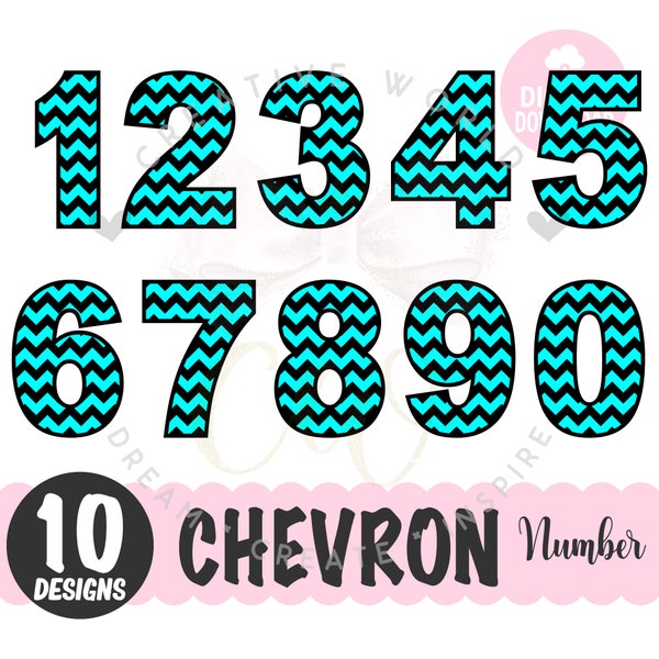 Chevron Number - Etsy