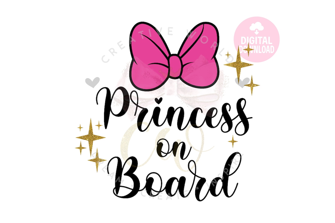 Princess On Board svg Princess On Board Car Decal svg | Etsy