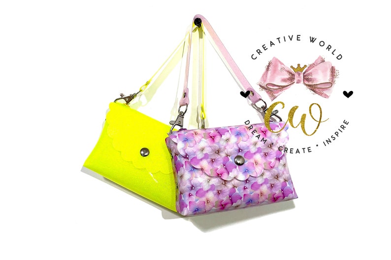 3D Mini Handbag Digital Scallop Template | Mini Handbag Template | Mini ...