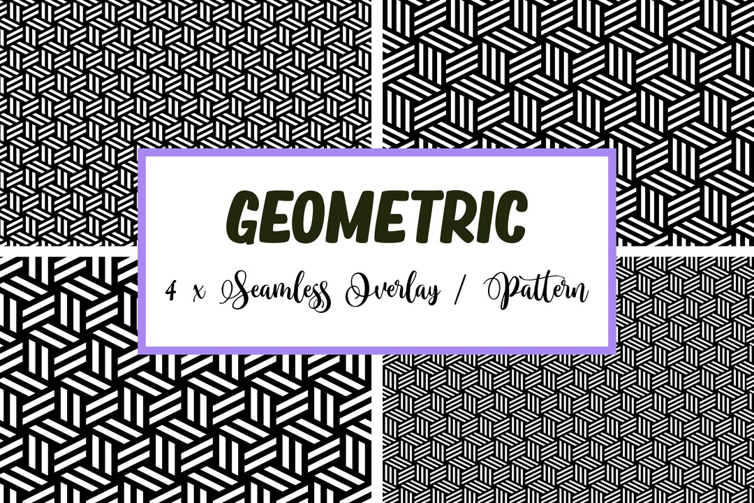 Geometric Seamless Pattern SVG | Geometric Seamless Overlay | 4 X ...