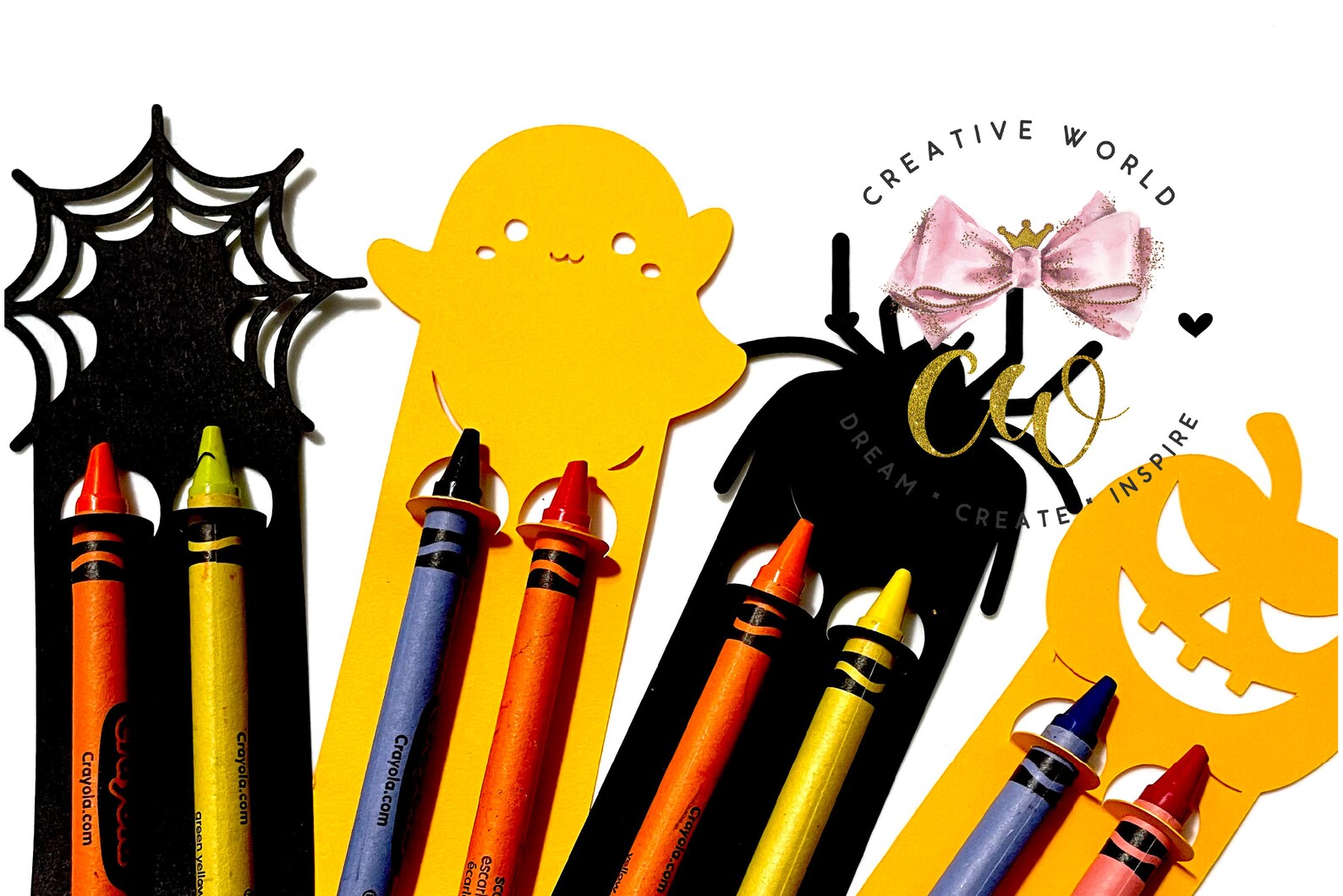Halloween Crayon Holder Template Svg Halloween Small Gift - Etsy