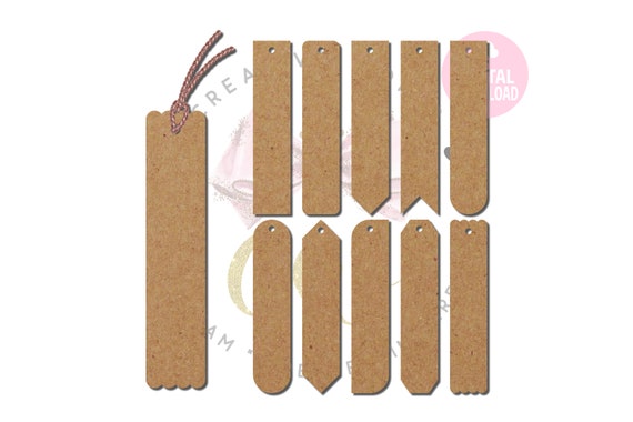 10 Templates Bookmark Template Bookmark SVG Bookmark Png | Etsy