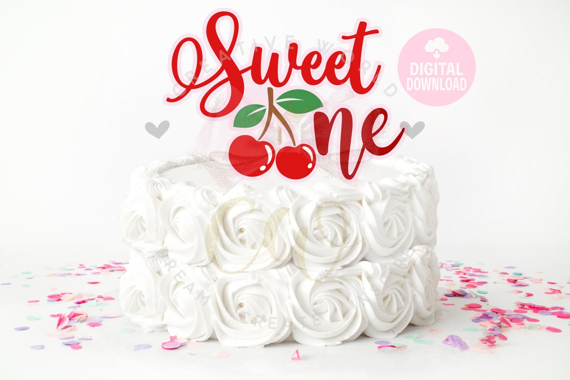 Sweet Cherry One Birthday Svg | Cherry One Svg | Cherry One | 1st ...