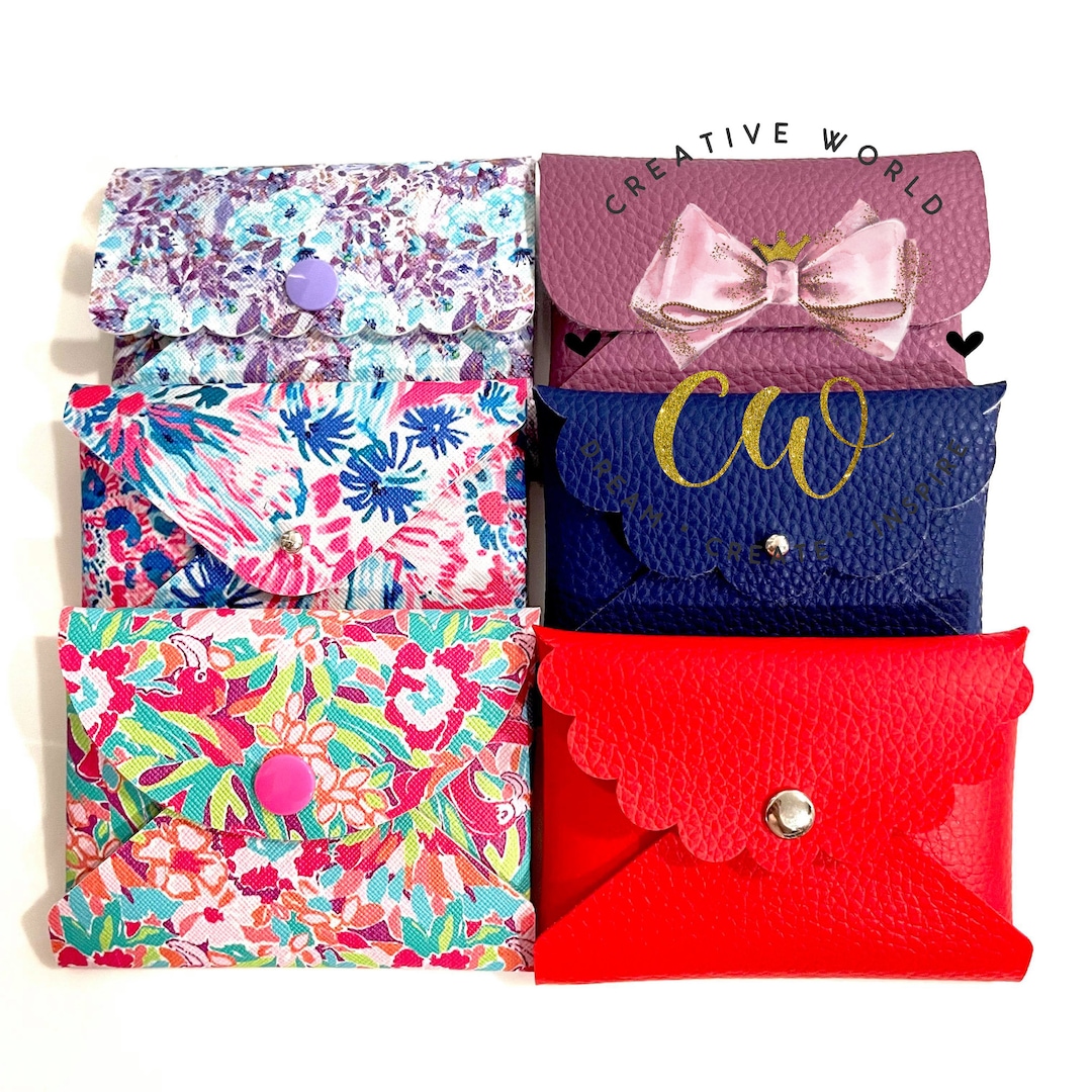 Bundle of 6 Designs Coin Purse Digital Template | Coin Purse Template ...