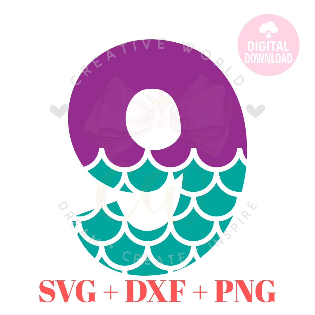 My 9th Birthday Mermaid SVG | Mermaid SVG | Mermaid Birthday SVG ...