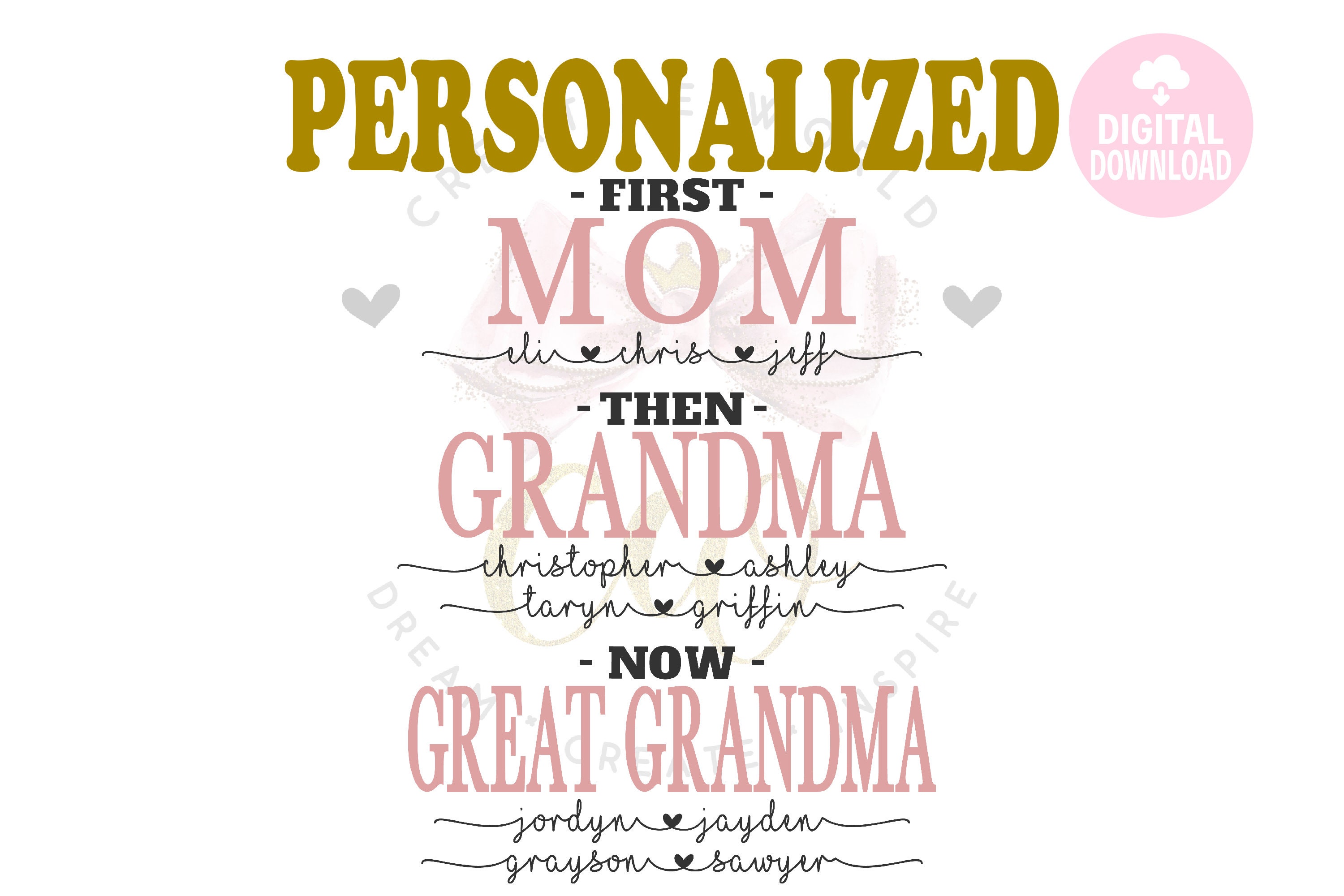 Personalized Custom Made Svg Mothers Day SVG First Mom - Etsy
