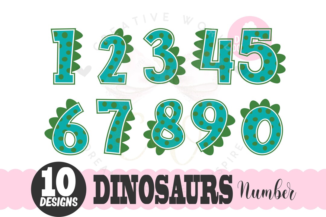 Dinosaurs Number Svg Dinosaurs Number Dinosaurs Svg - Etsy