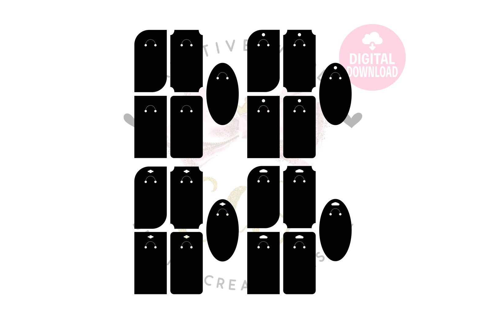 20 Templates ~ Key Ring Tag Svg Template | Keyring Display Card SVG ...