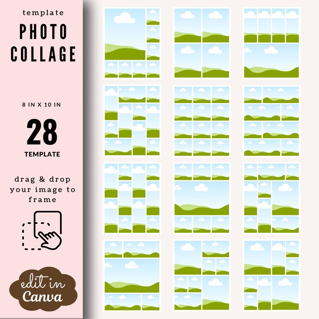 28 Canva Templates for 8 X 10 Photo Collage | Customizable Designs for ...