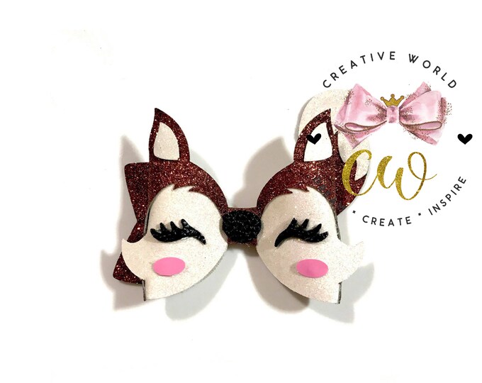 Fox Hair Bow Digital Template Animal Hair Bow Template - Etsy