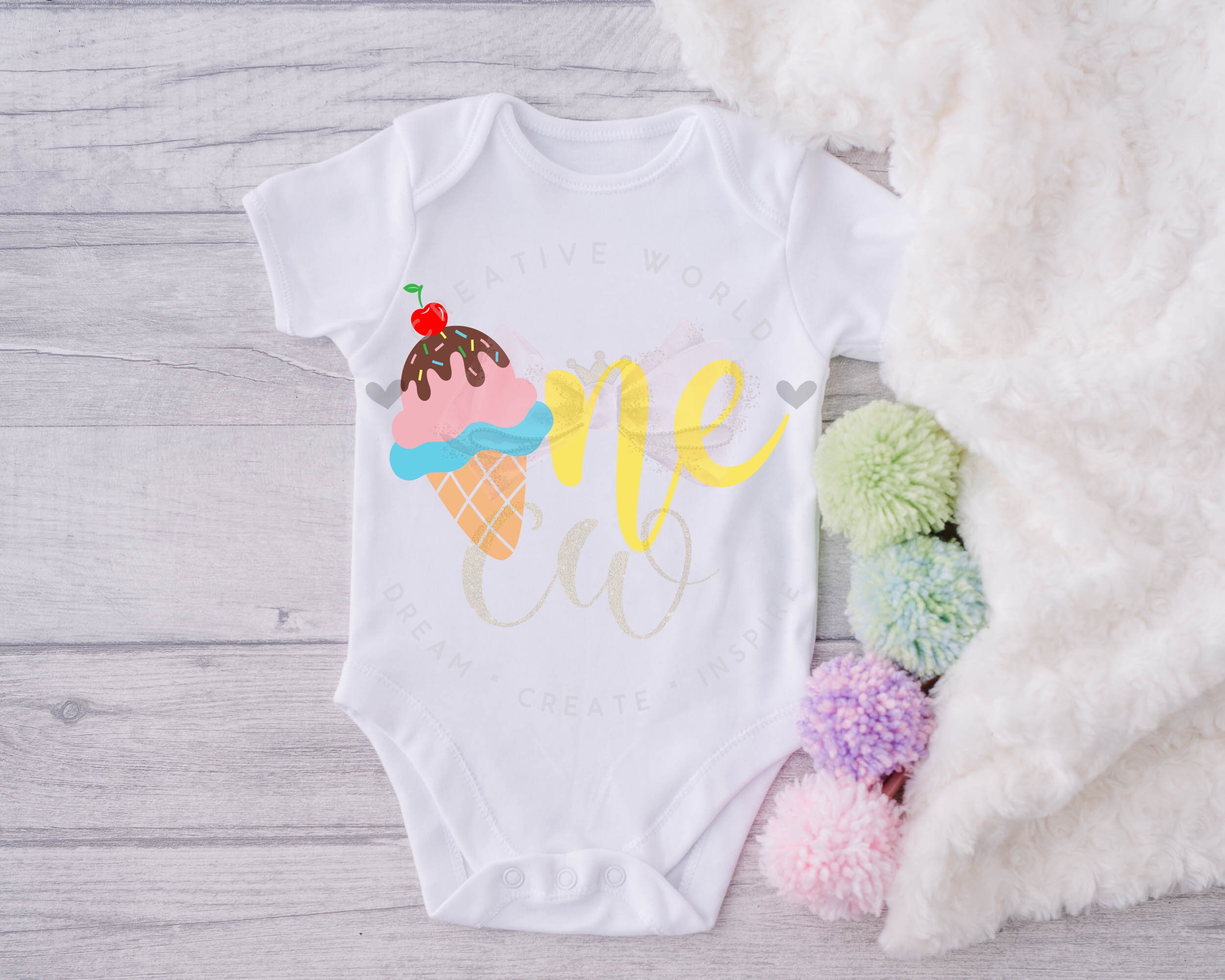 Ice Cream One Birthday Svg Ice Cream One Svg Ice Cream One - Etsy