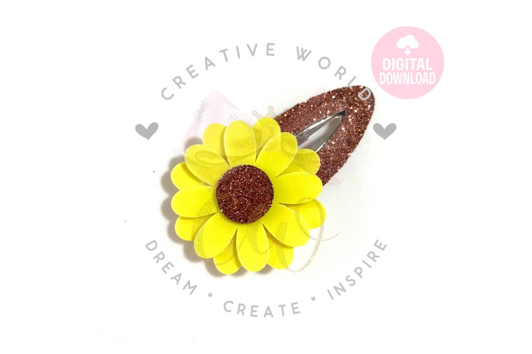 Cute Daisy Snap Clip Svg | Snap Clip Digital Template | Daisy Snap Clip ...