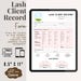 Lash Client Record Form Template | Editable Pdf for Lash Artists ...