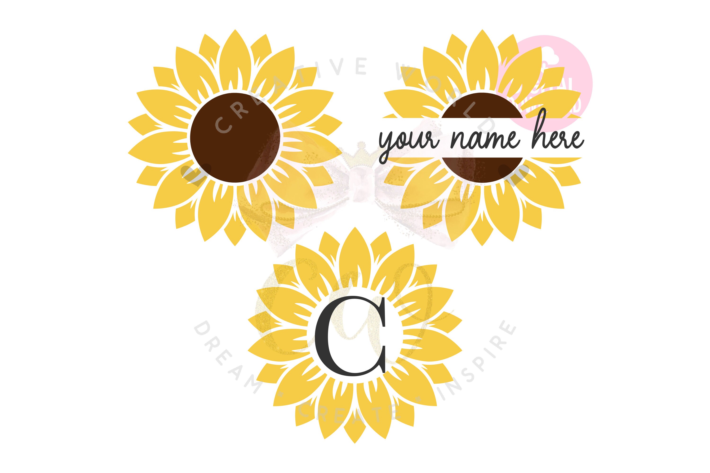 Sunflower Svg Sunflower Frame Svg Flower Svg Instant - Etsy