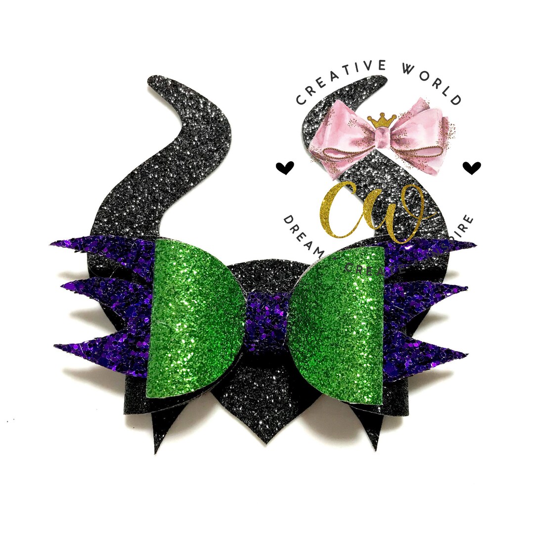 Evil Hair Bow Digital Template | Queen of Evil Hair Bow Template | Hair ...